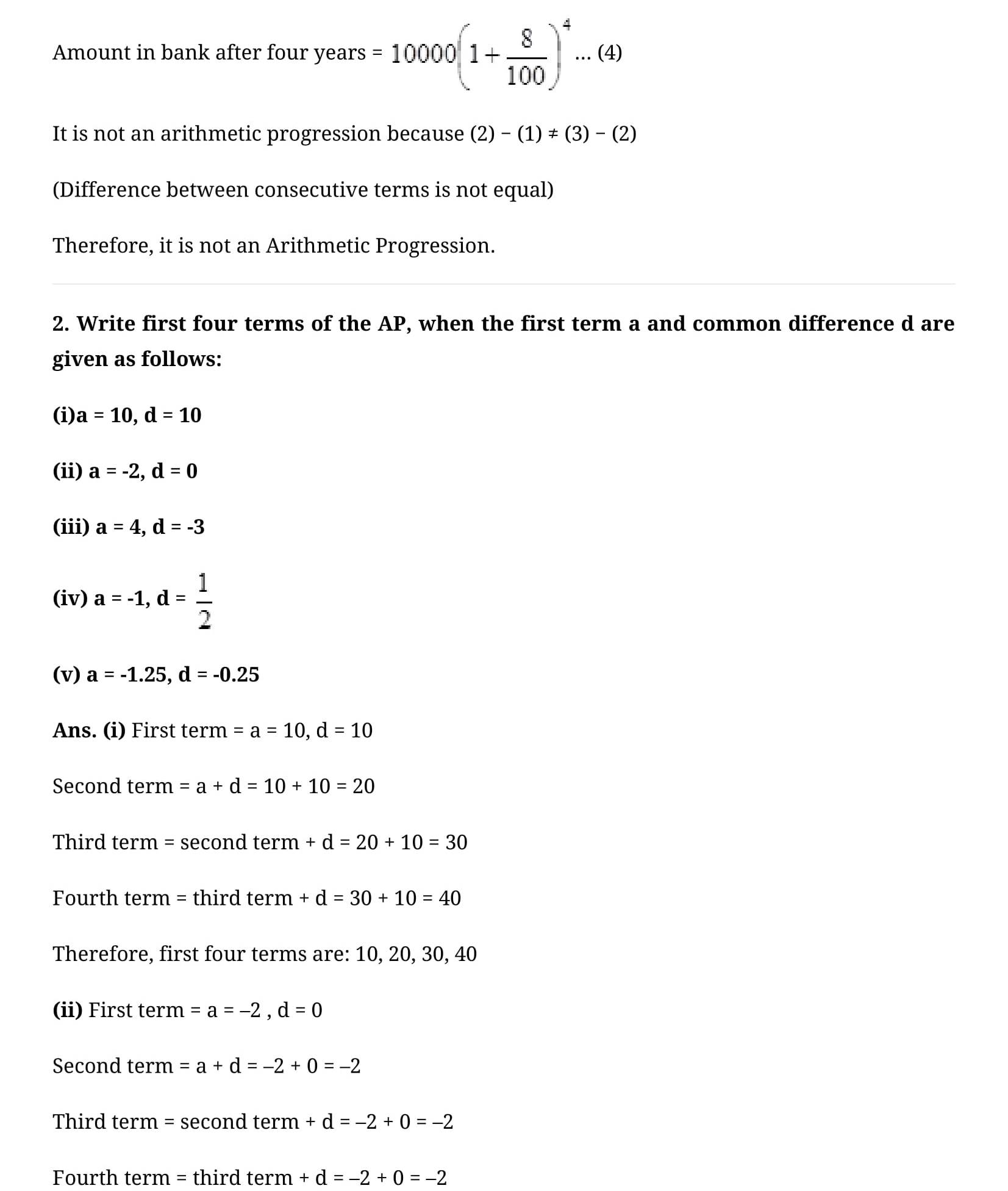 NCERT Solutions Class 10 Mathematics Arithmetic Progressions Exercise 5 ...
